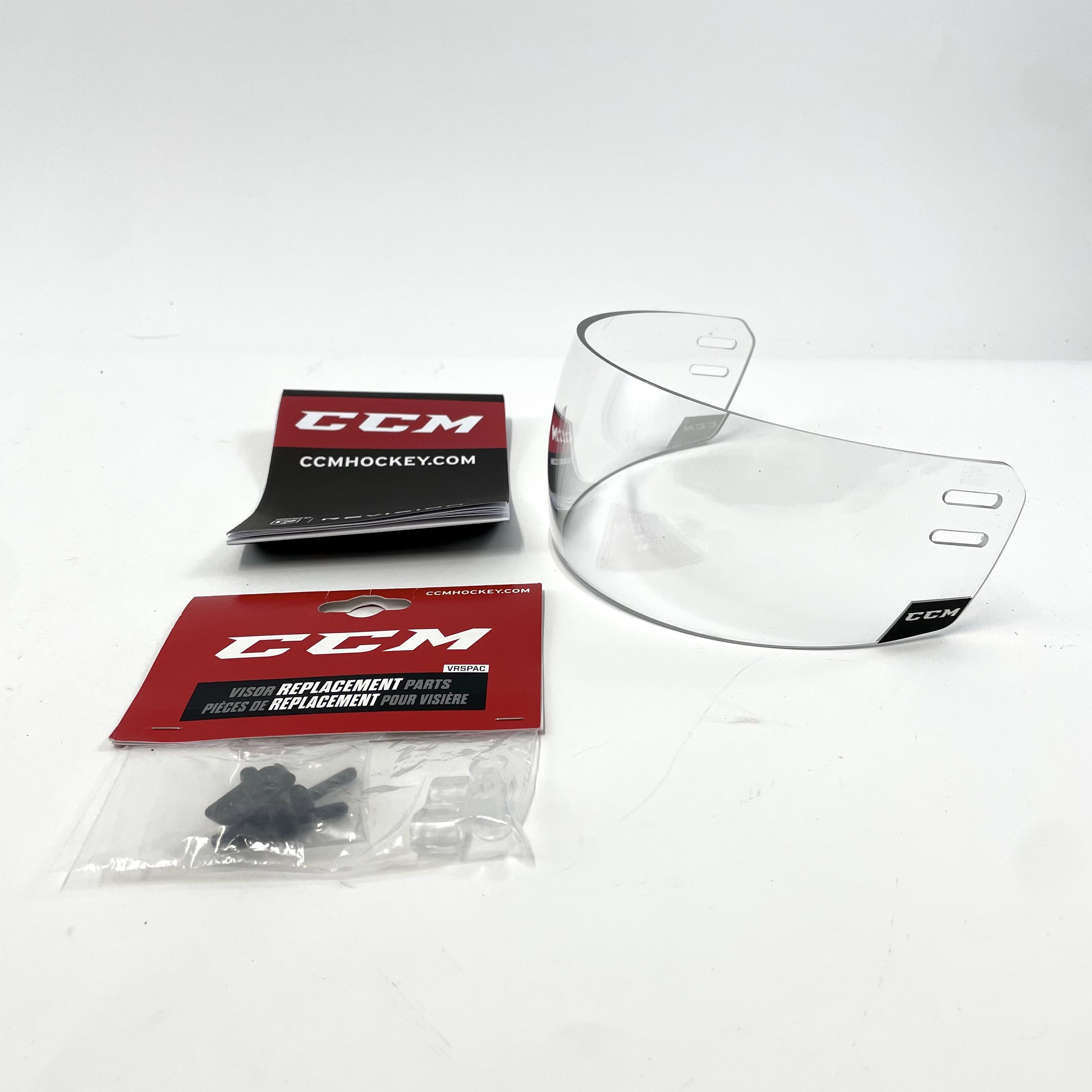 Brand New Straight Cut CCM VR25 Visor With Hardware | SidelineSwap