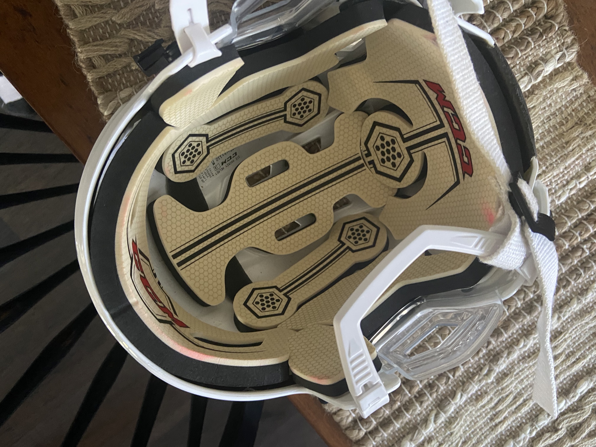Medium CCM White Pro Tacks 110 Helmet | SidelineSwap