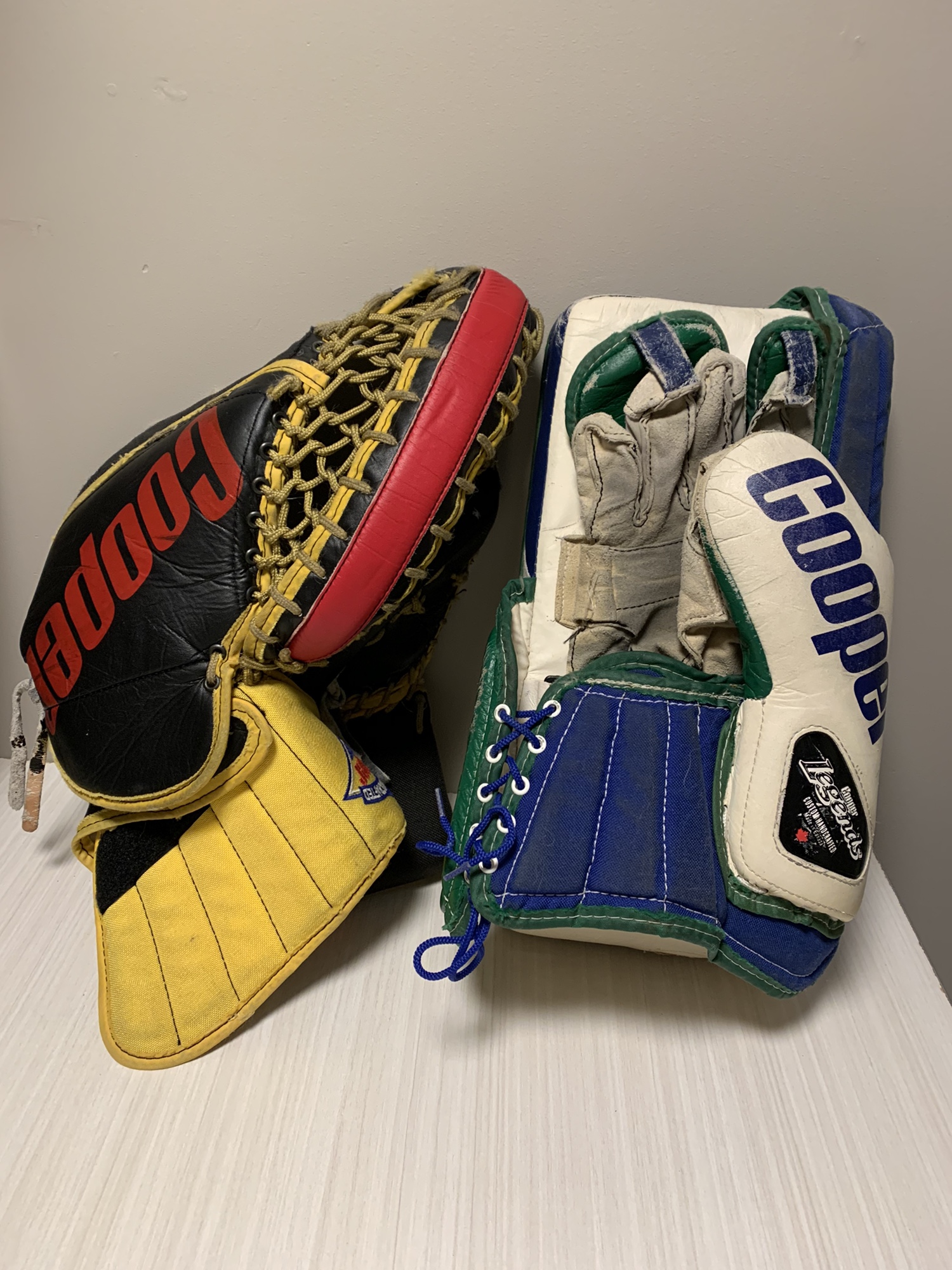 Cooper Legends The Wedge Blocker GM 3000 Catcher Glove Trapper Set ...