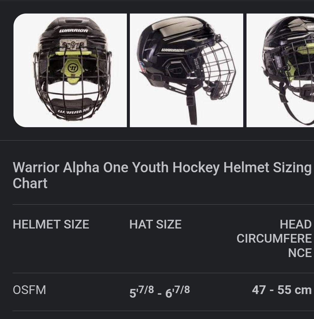 New Youth Warrior Alpha One Helmet | SidelineSwap