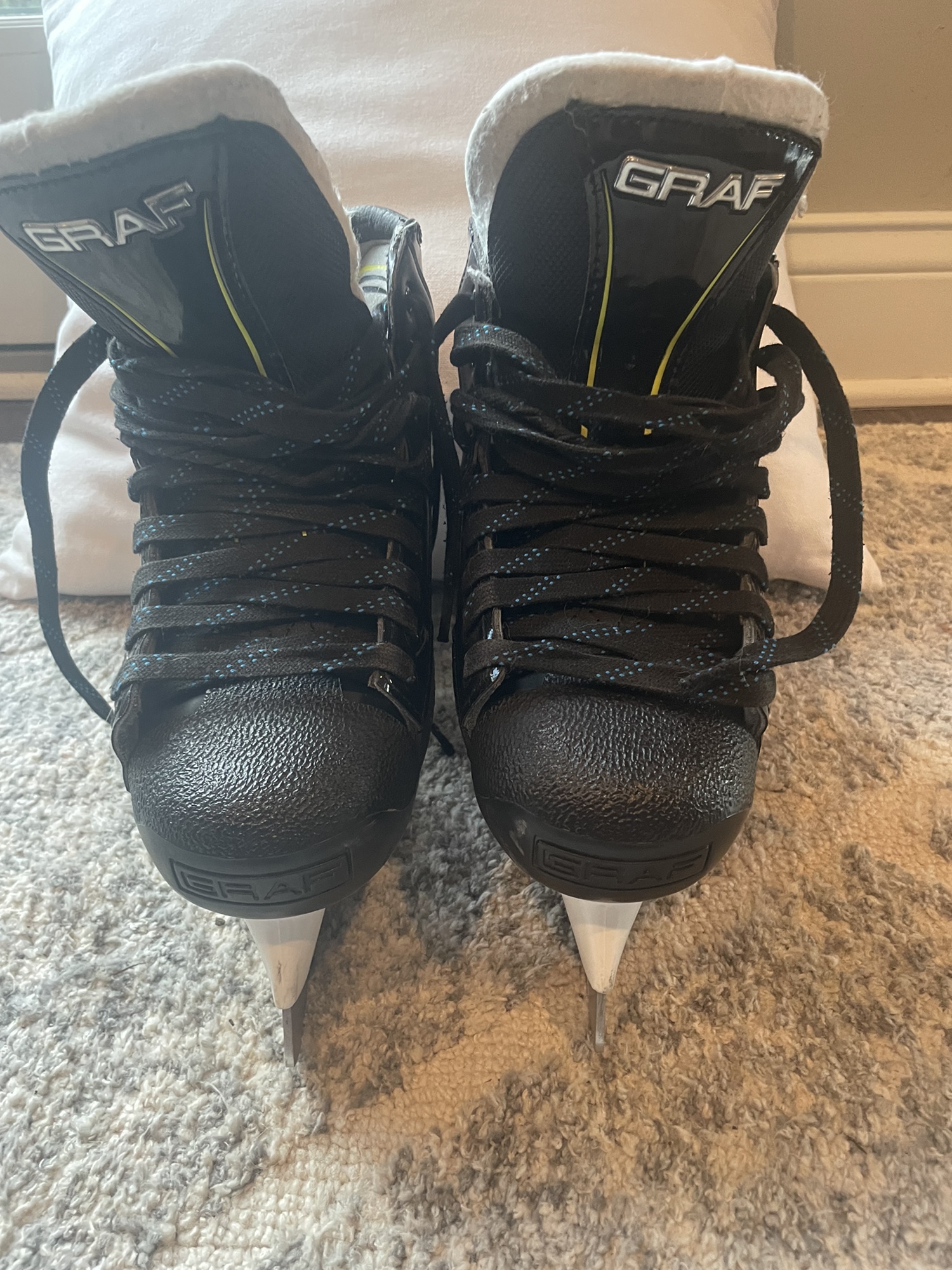 Used Graf Wide Width Size 7 Pro G Peak Speed Hockey Goalie Skates ...