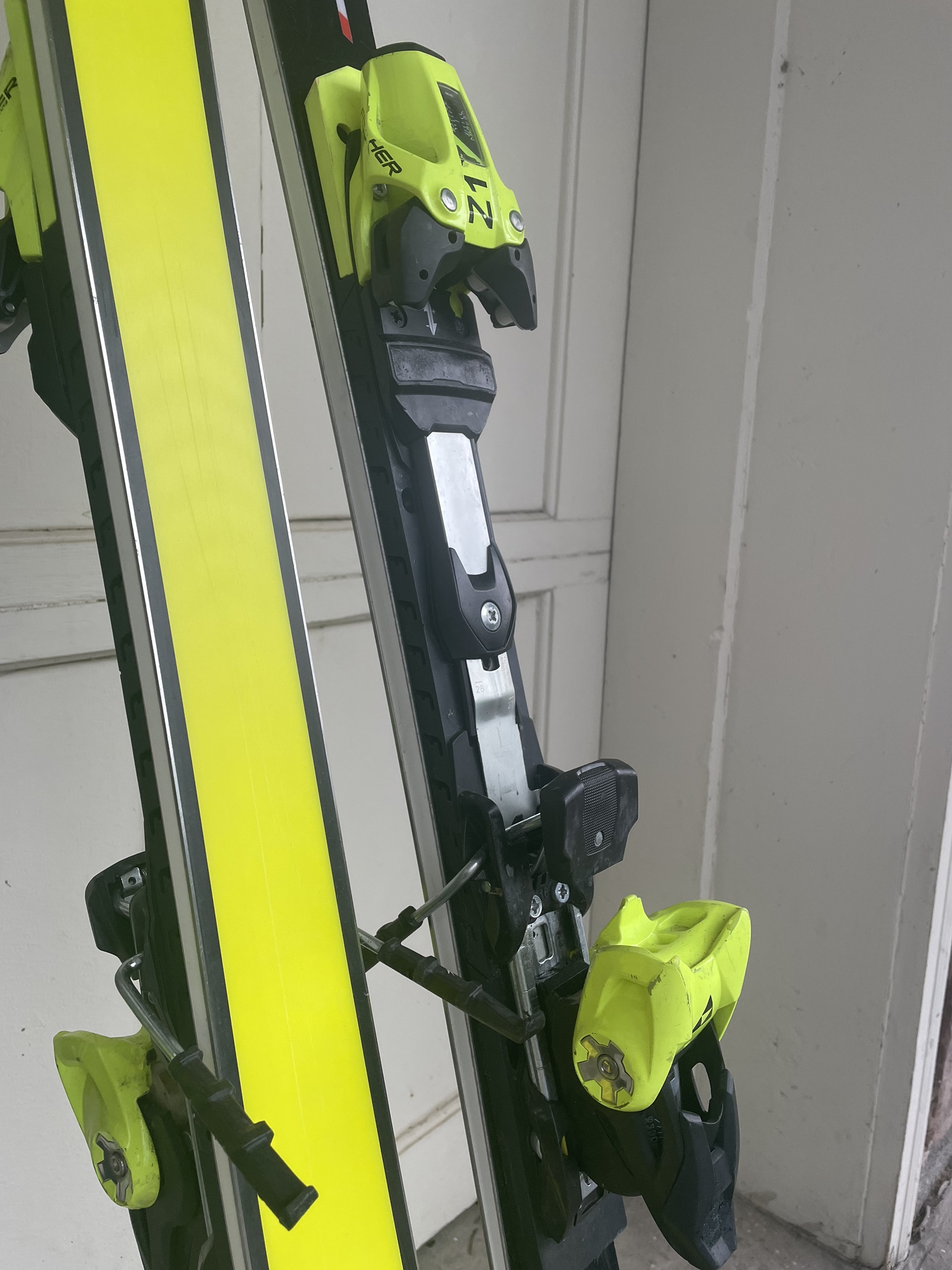 Used Men's 2021 Fischer 165 cm Racing RC4 World Cup SL Skis With Bindings Max Din 17 | SidelineSwap