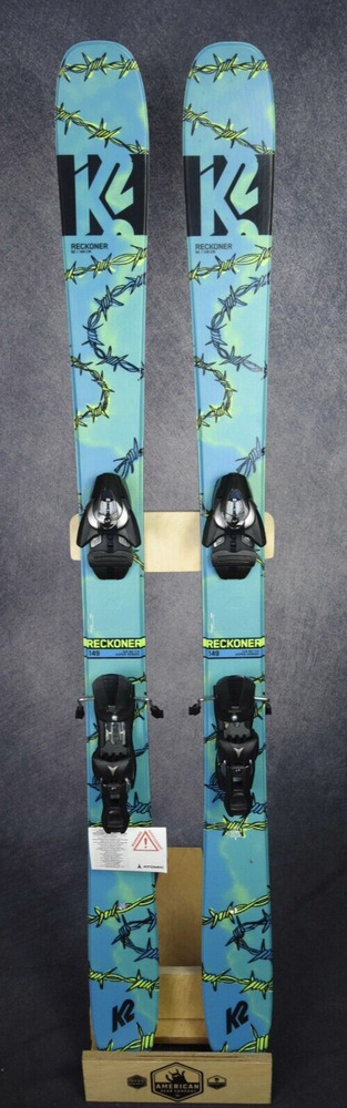 NEW K2 RECKONER TWIN TIP SKIS SIZE 149 CM WITH ATOMIC BINDINGS ...