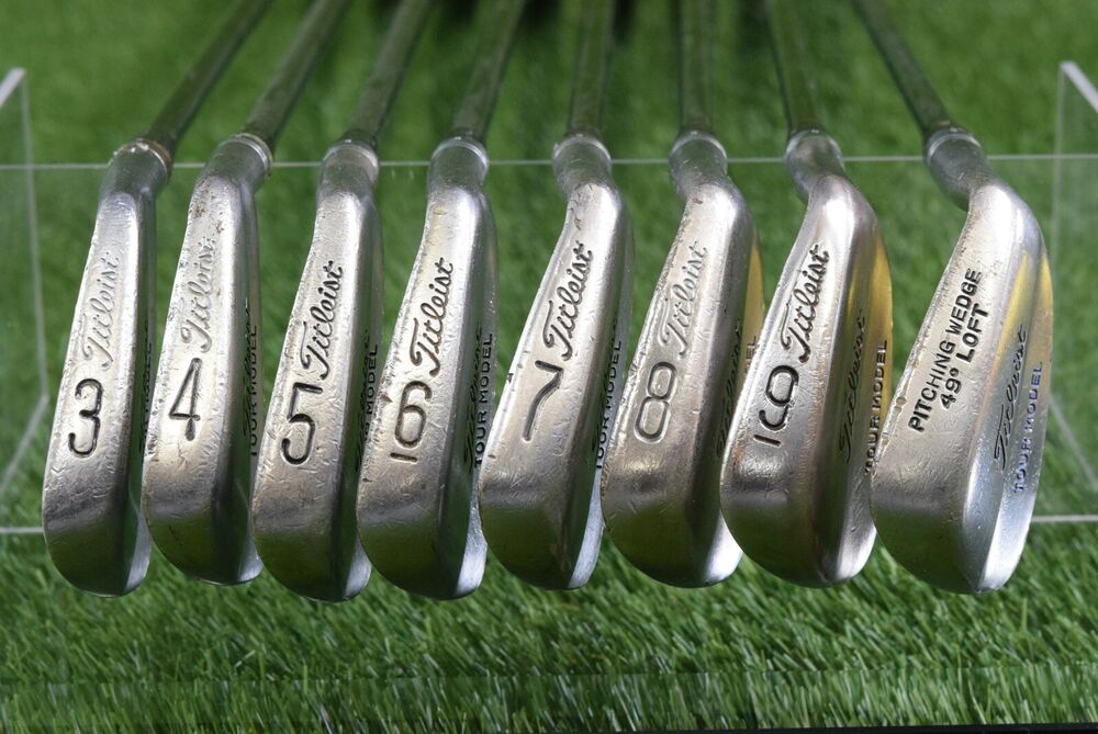 VINTAGE TITLEIST TOUR MODEL 3-PW MUSCLE BACK IRONS SET W/ TRUE TEMPER ...