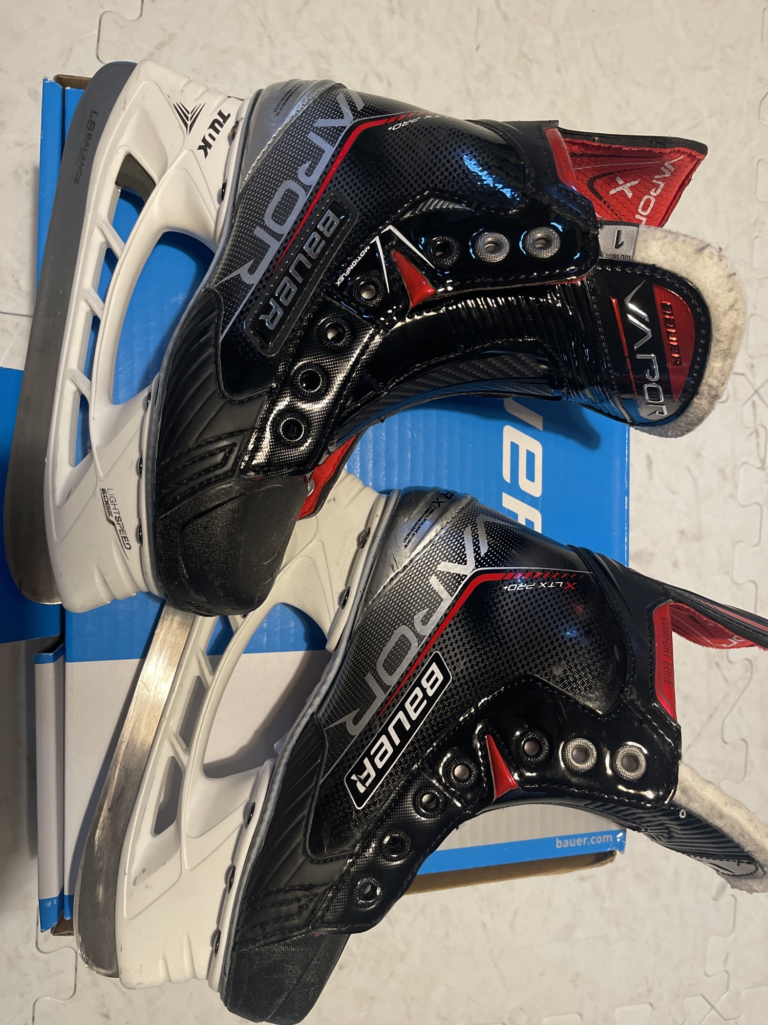 Used Bauer Regular Width Pro Stock Size 1 Vapor X LTX Pro Hockey Skates ...