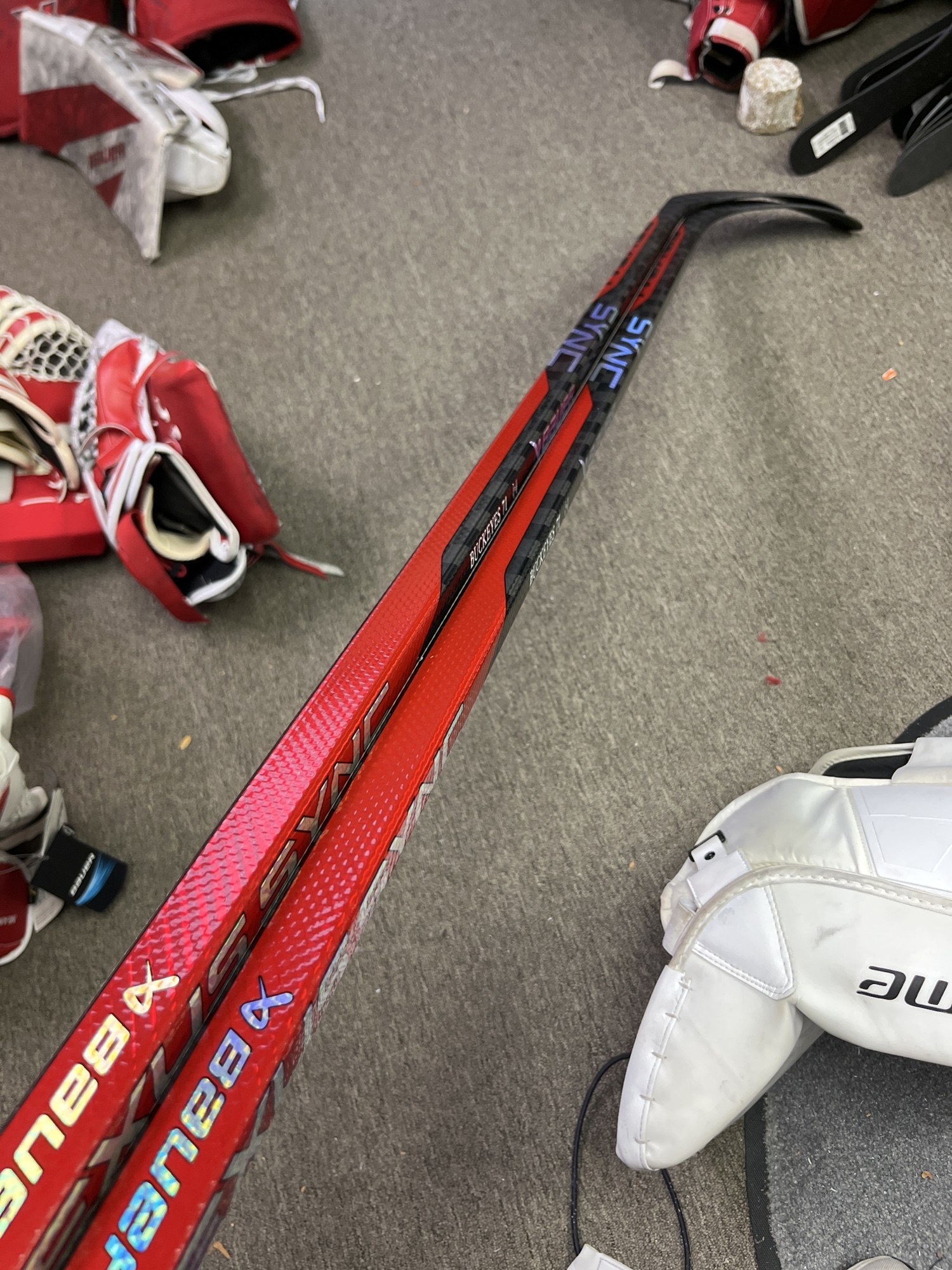 Two Pack Buckeyes #6 Bauer Nexus Sync (2NProXL) Hockey Stick LH P92M 87 ...
