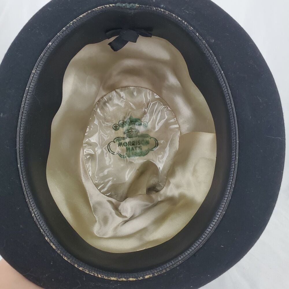 Vintage Morrison Hats Black Fedora Bowler Mens | SidelineSwap