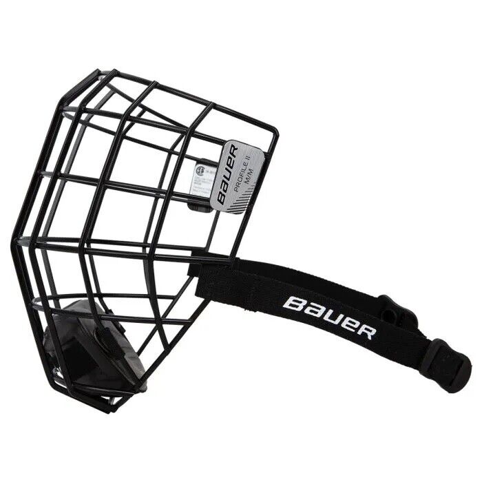 Bauer Profile TV Facemask All Black Cage Hockey Mask Hockey Wire Cage ...