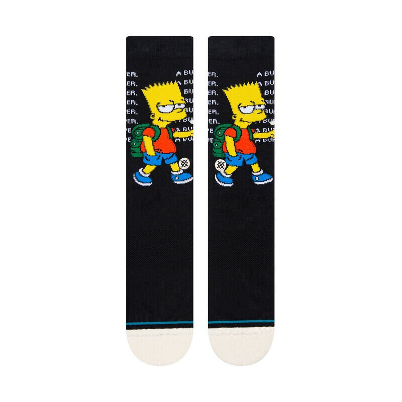 Stance x The Simpsons Troubled Bart Simpson Large Crew Socks Men's 9-13 ...