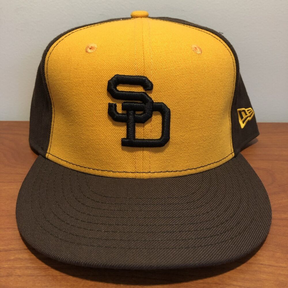 San Diego Padres Hat Baseball Cap Fitted 7 5/8 New Era Vintage MLB ...