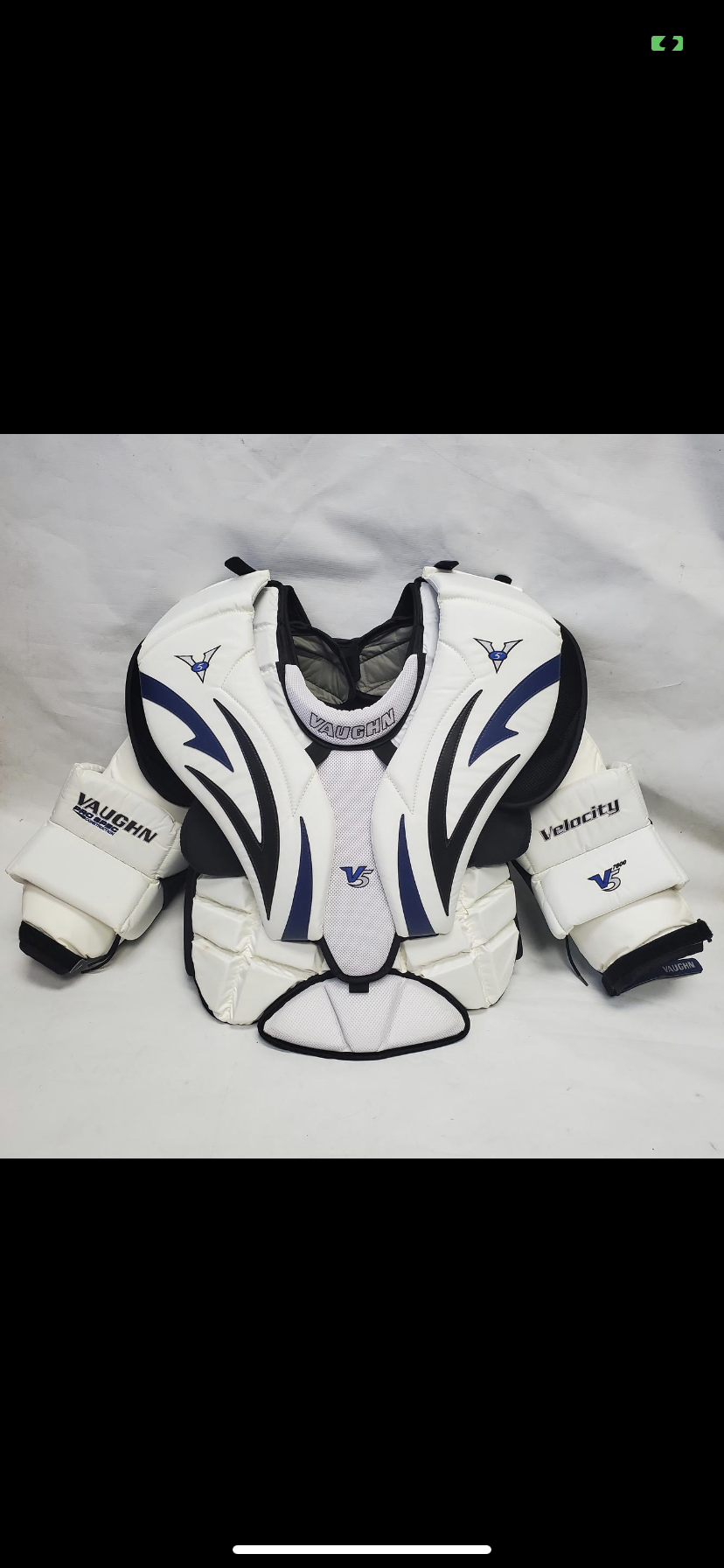 New Small Vaughn Velocity V5 7800 Goalie Chest Protector Pro Stock ...