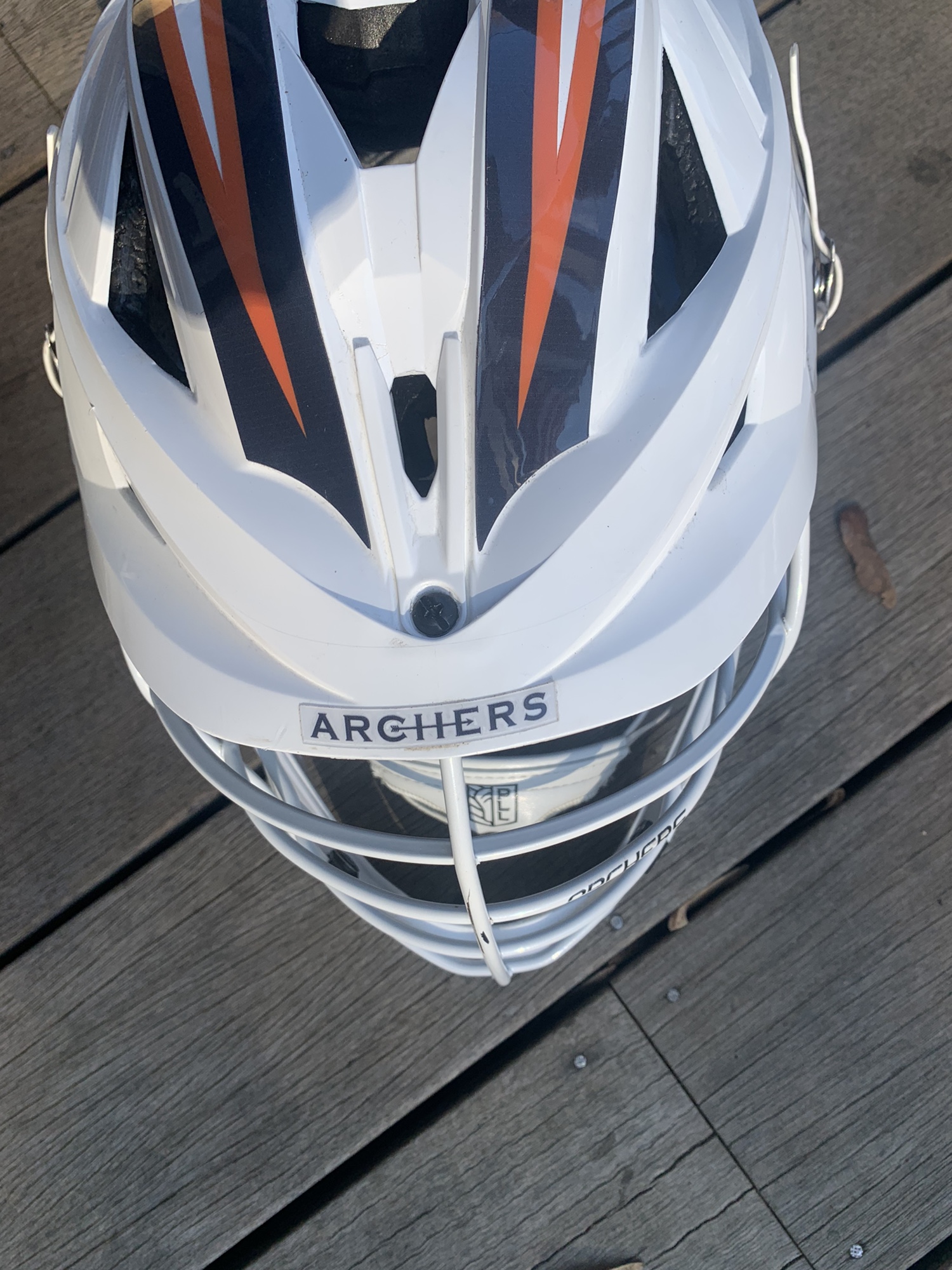 Tom Schreiber’s signed PLL Archers Cascade XRS Game Worn Helmet ...
