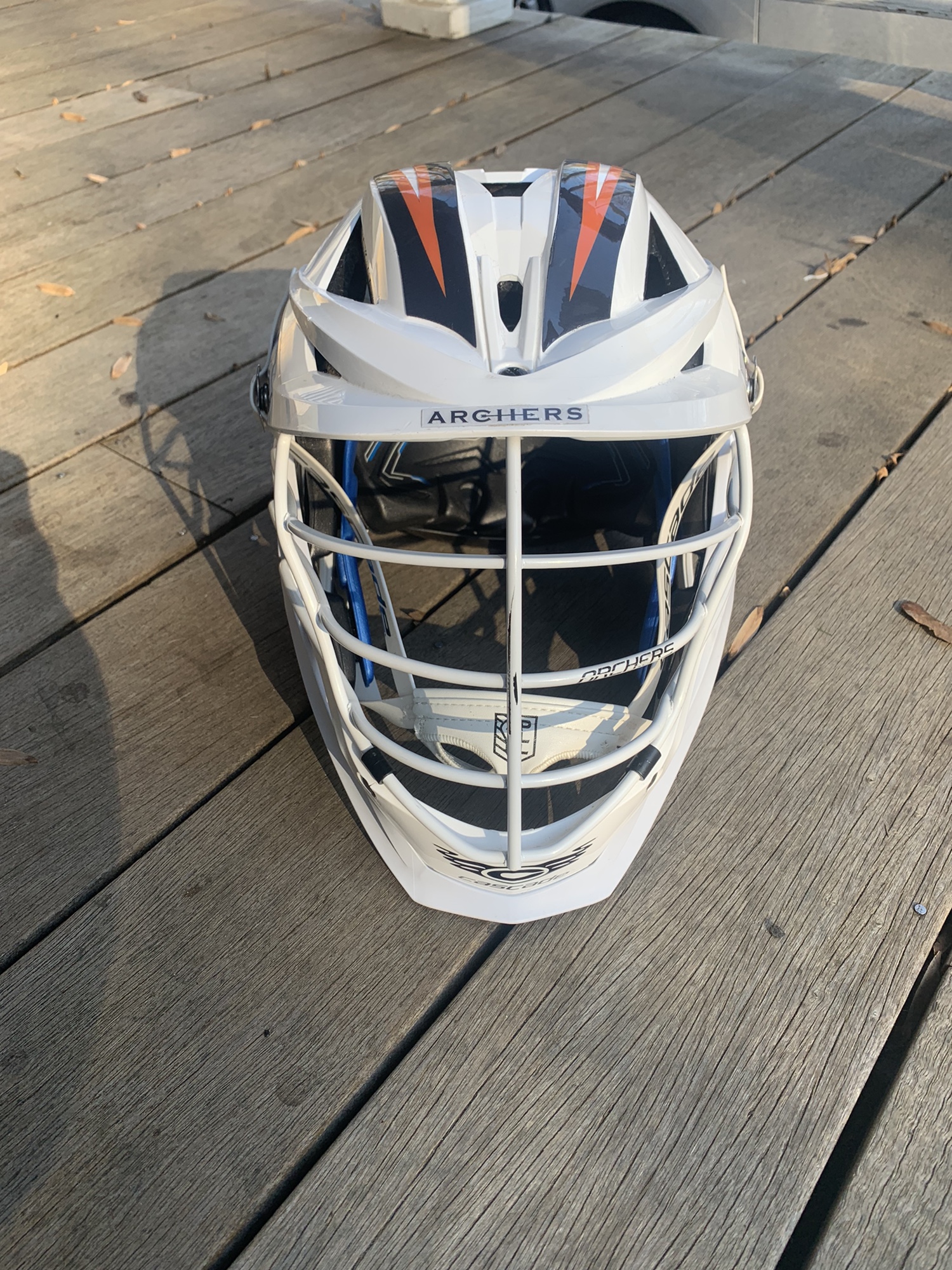 Tom Schreiber’s signed PLL Archers Cascade XRS Game Worn Helmet ...