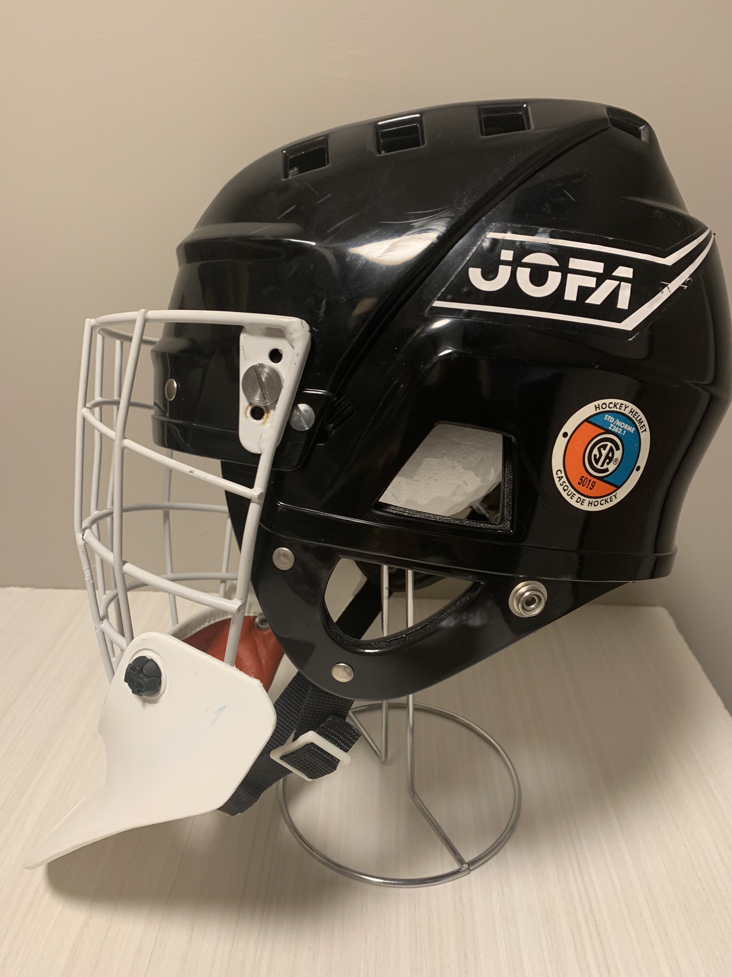 JOFA 282 262 Itech N6 Goalie Combo Red Chin Irbe Hrudey Cage Made In ...