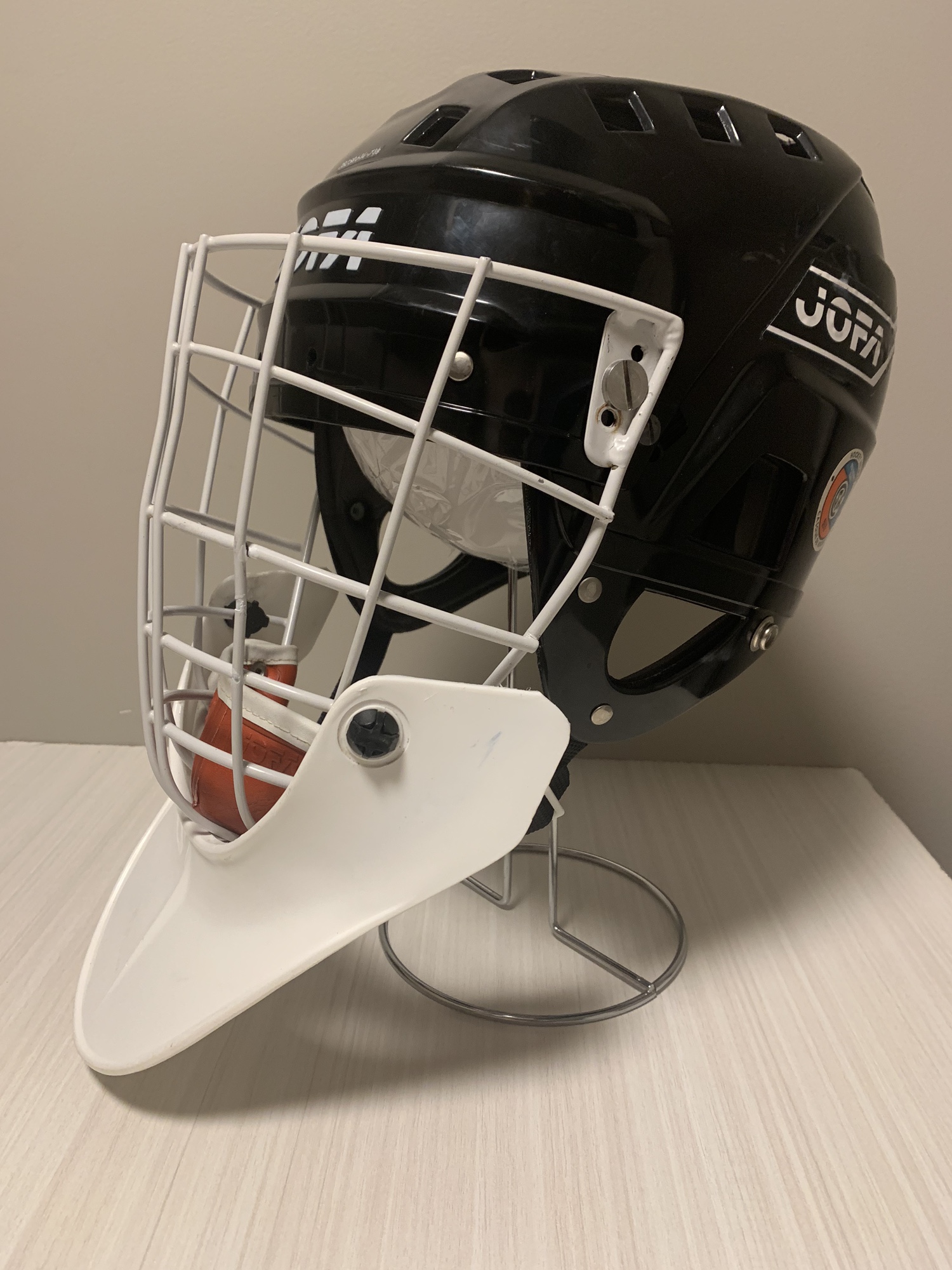 JOFA 282 262 Itech N6 Goalie Combo Red Chin Irbe Hrudey Cage Made In ...