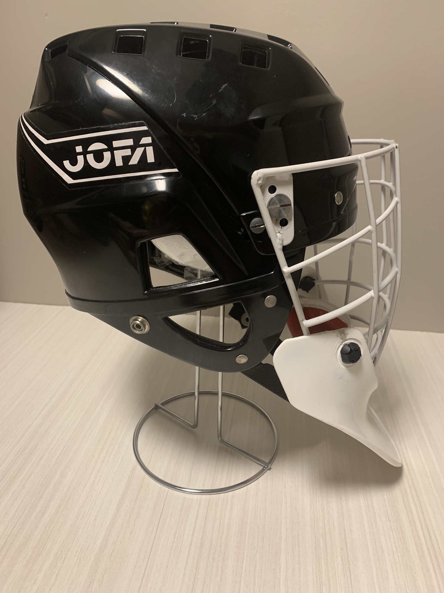 JOFA 282 262 Itech N6 Goalie Combo Red Chin Irbe Hrudey Cage Made In ...