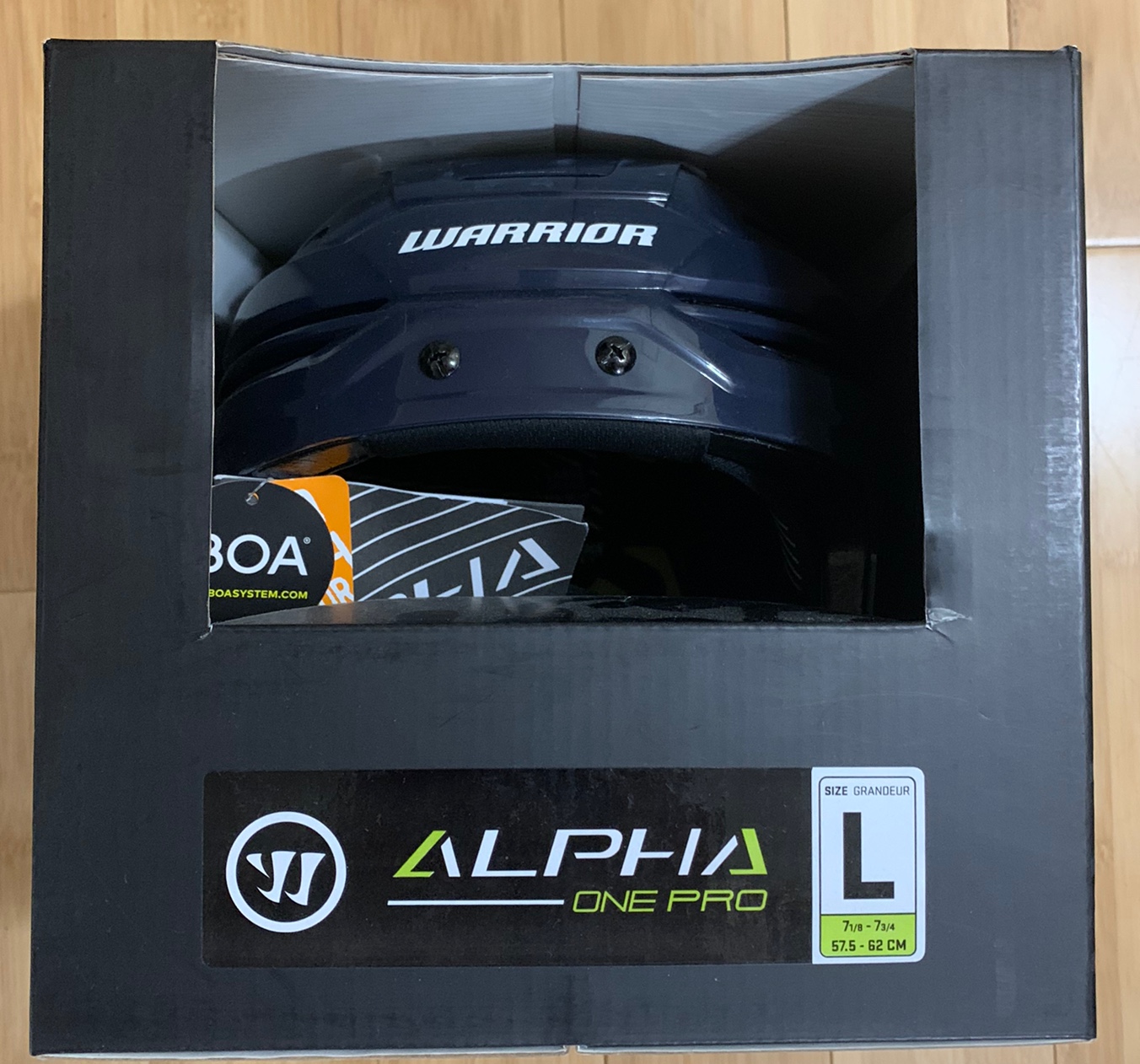Brand New Navy Large Warrior Alpha One Pro Helmet | SidelineSwap