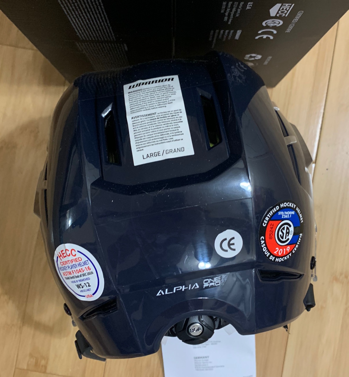 Brand New Navy Large Warrior Alpha One Pro Helmet | SidelineSwap