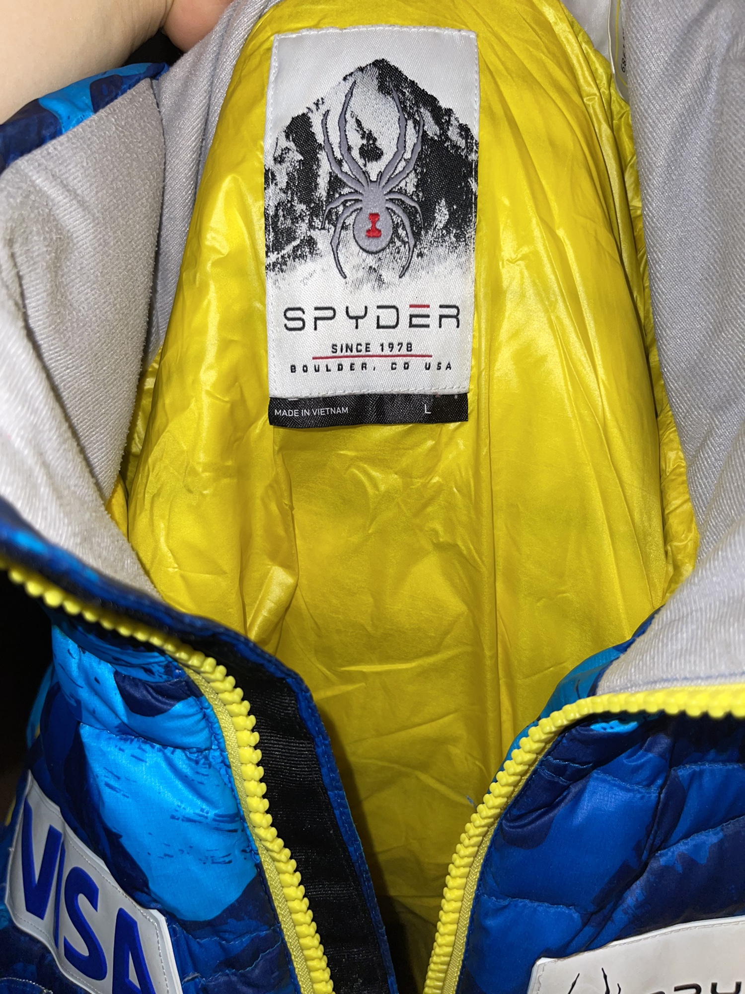 2022 Official US Ski Team Adult Down Spyder Jacket | SidelineSwap