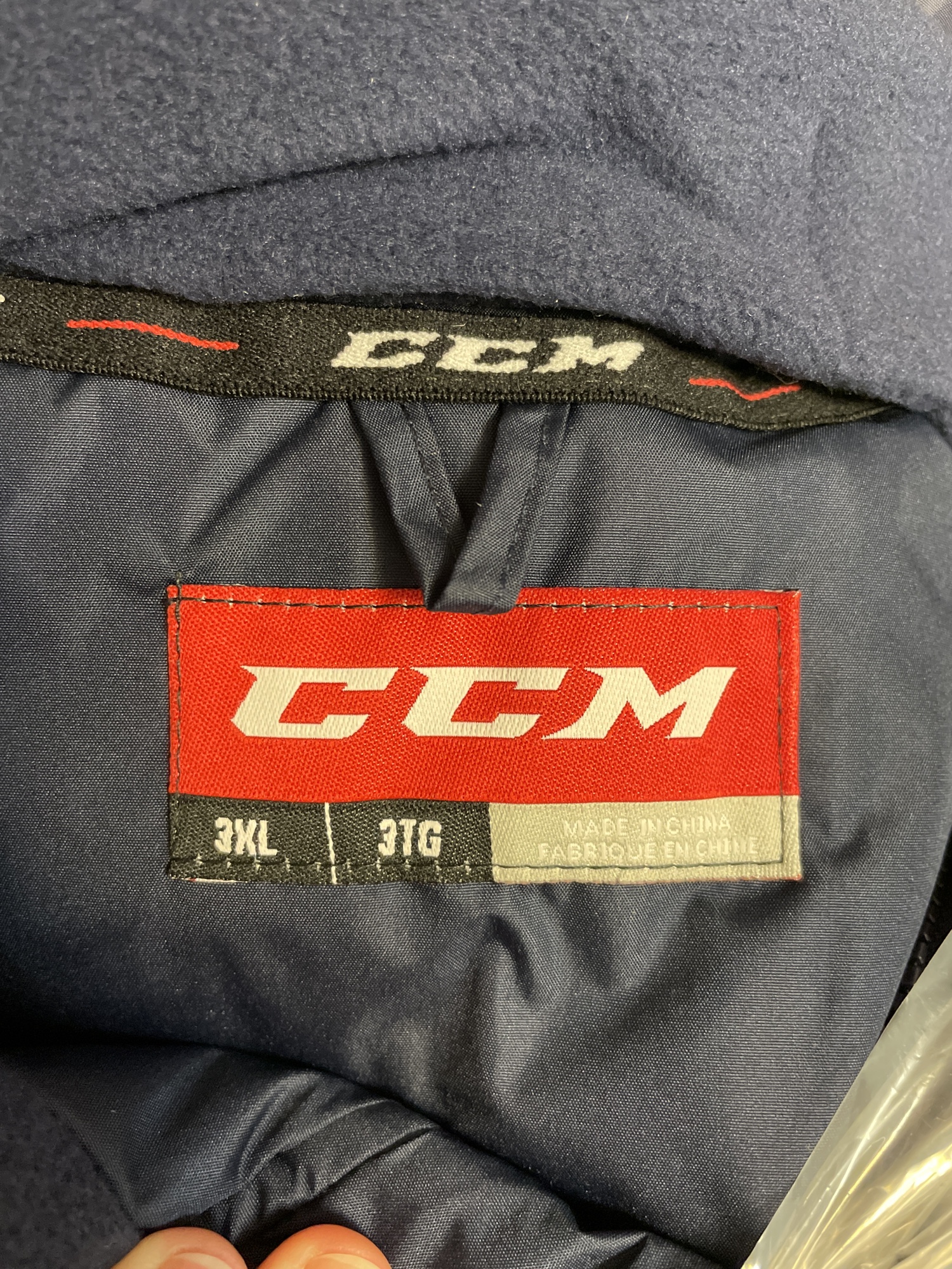 NEW CCM Team Winter Jacket, Navy Blue, Sr. 3XL | SidelineSwap