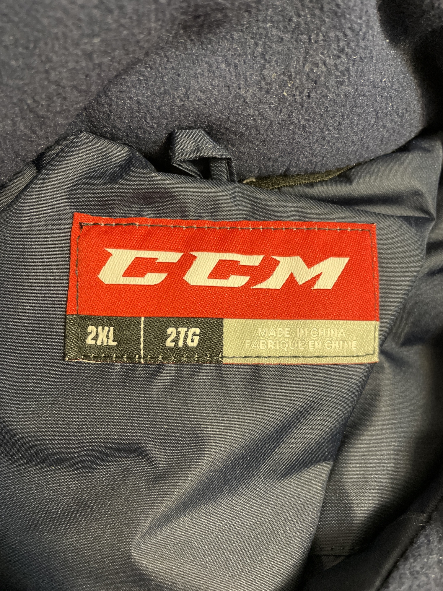 NEW CCM Team Winter Jacket, Navy Blue, Sr. 2XL | SidelineSwap