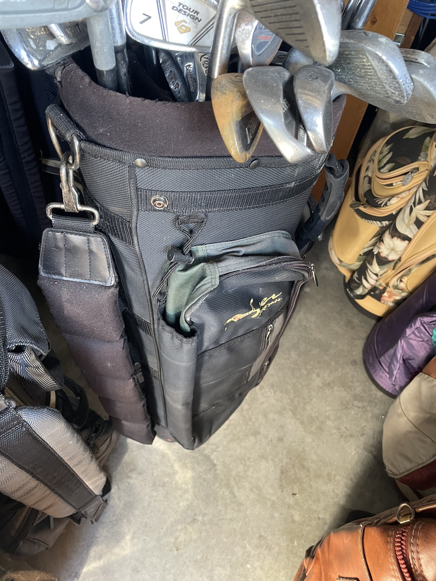 Golf cart bag Viper With Shoulder Strap and Club dividers . No ...