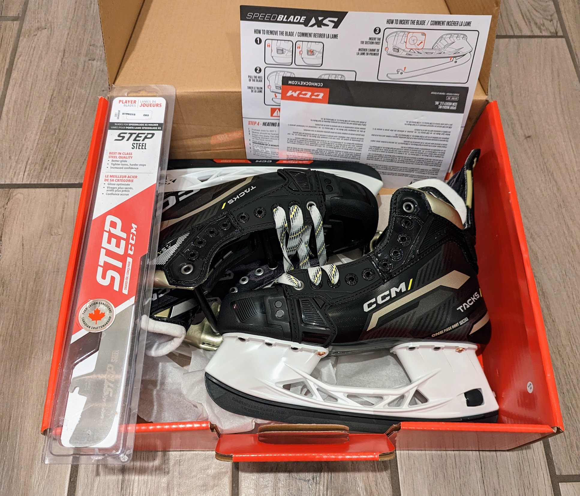CCM Tacks AS-V Hockey Skates - Size 7.0 - STEP Steel included ...