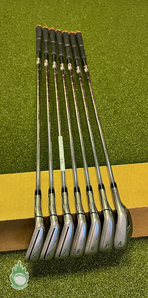 Used RH TaylorMade M6 Irons 5-PW/AW KBS MAX 85g Regular Flex Steel Golf ...