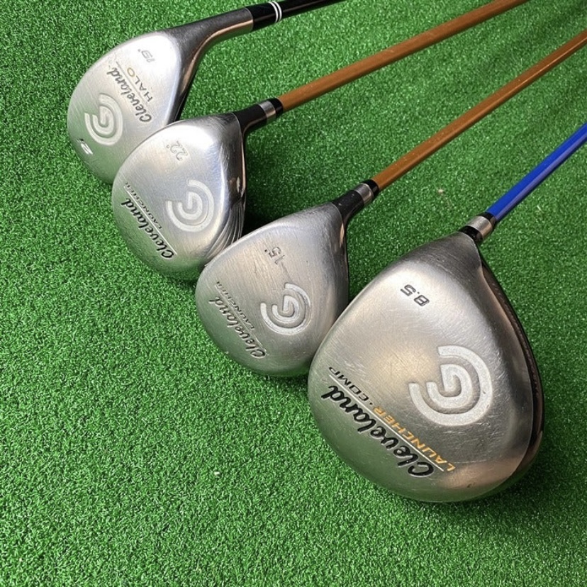 Cleveland Launcher Comp Driver, 3 and 7 Woods and 4 Hybrid Golf Club ...
