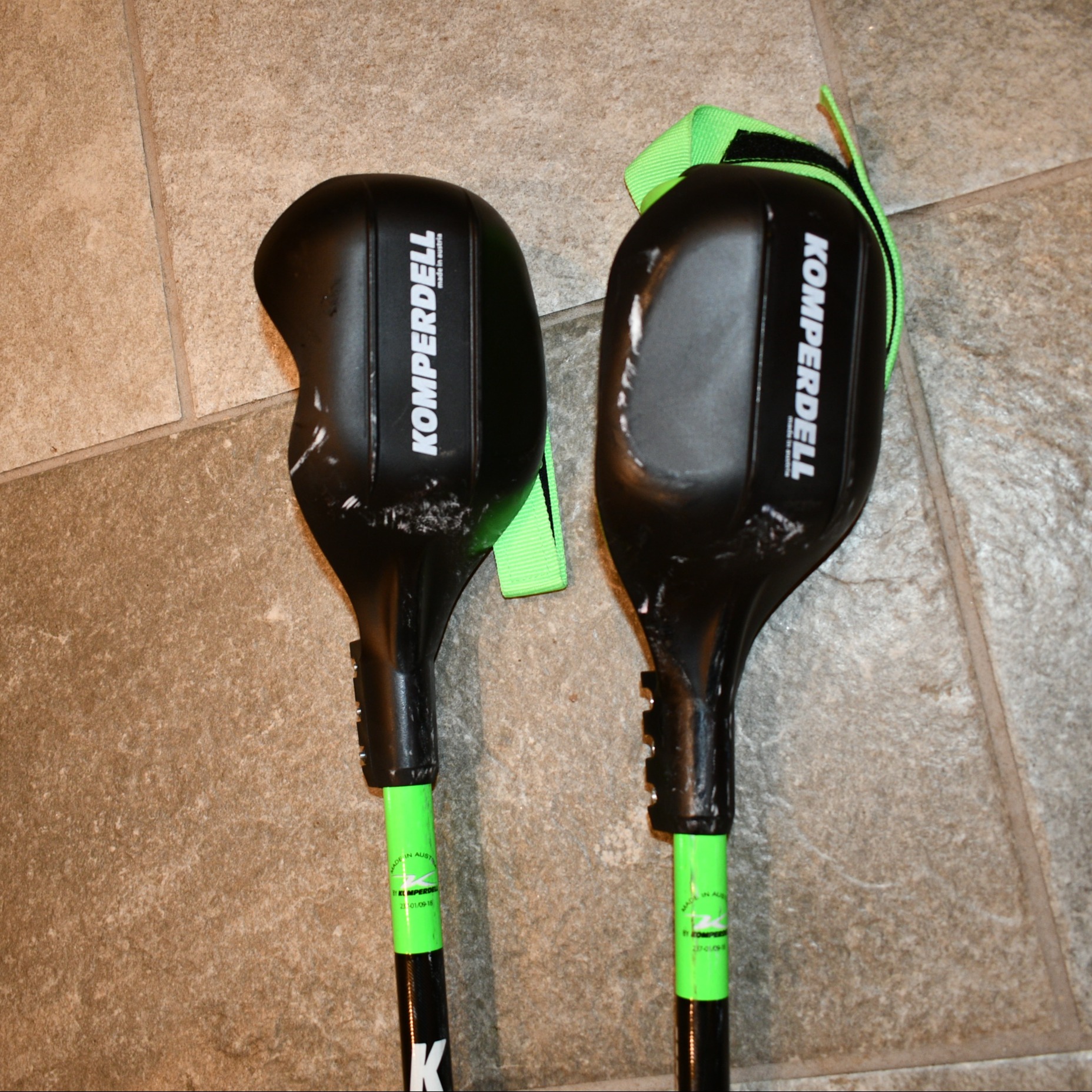 125 used 19mm Alu Komperdell Racing Ski Poles with WC SL guards SLALOM ...