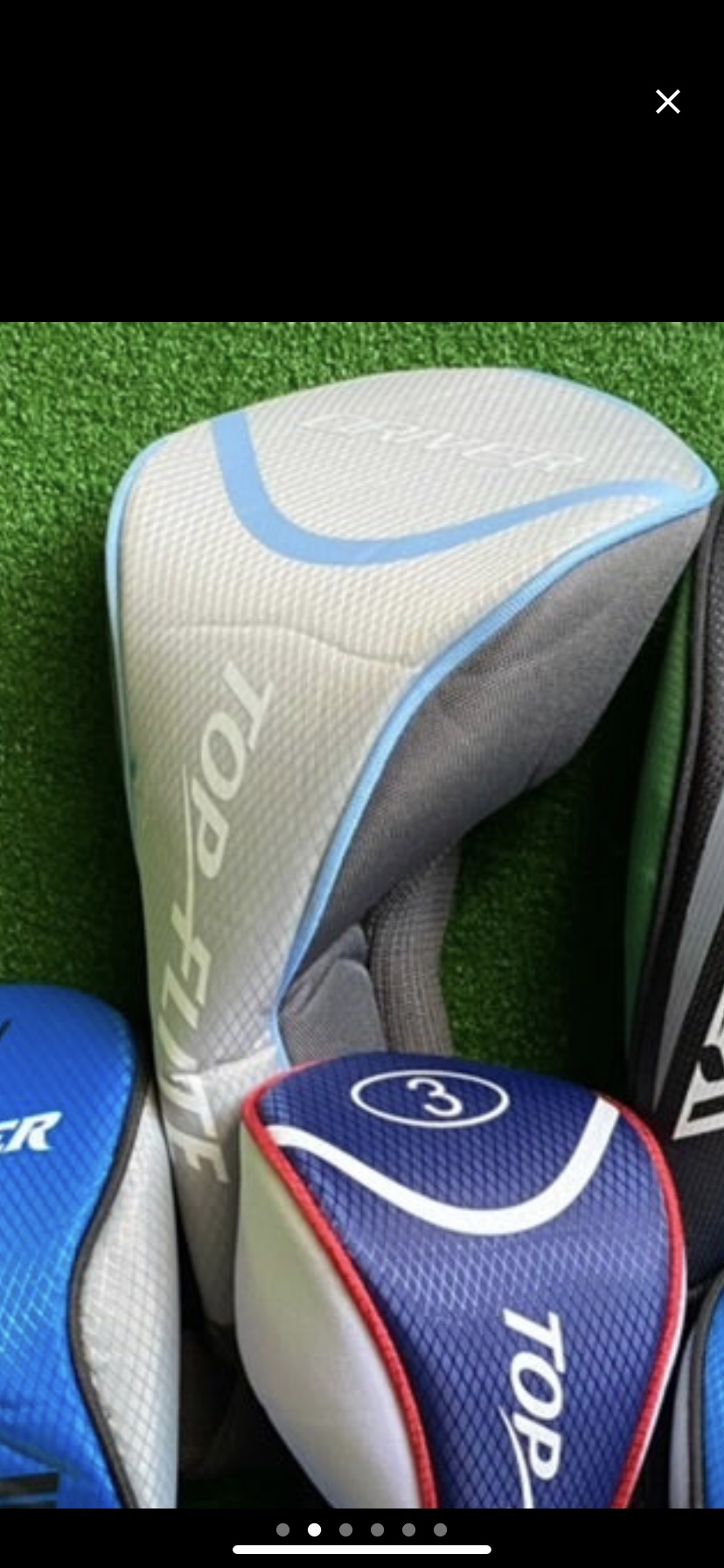 Light blue topflite driver and 3 wood head covers | SidelineSwap