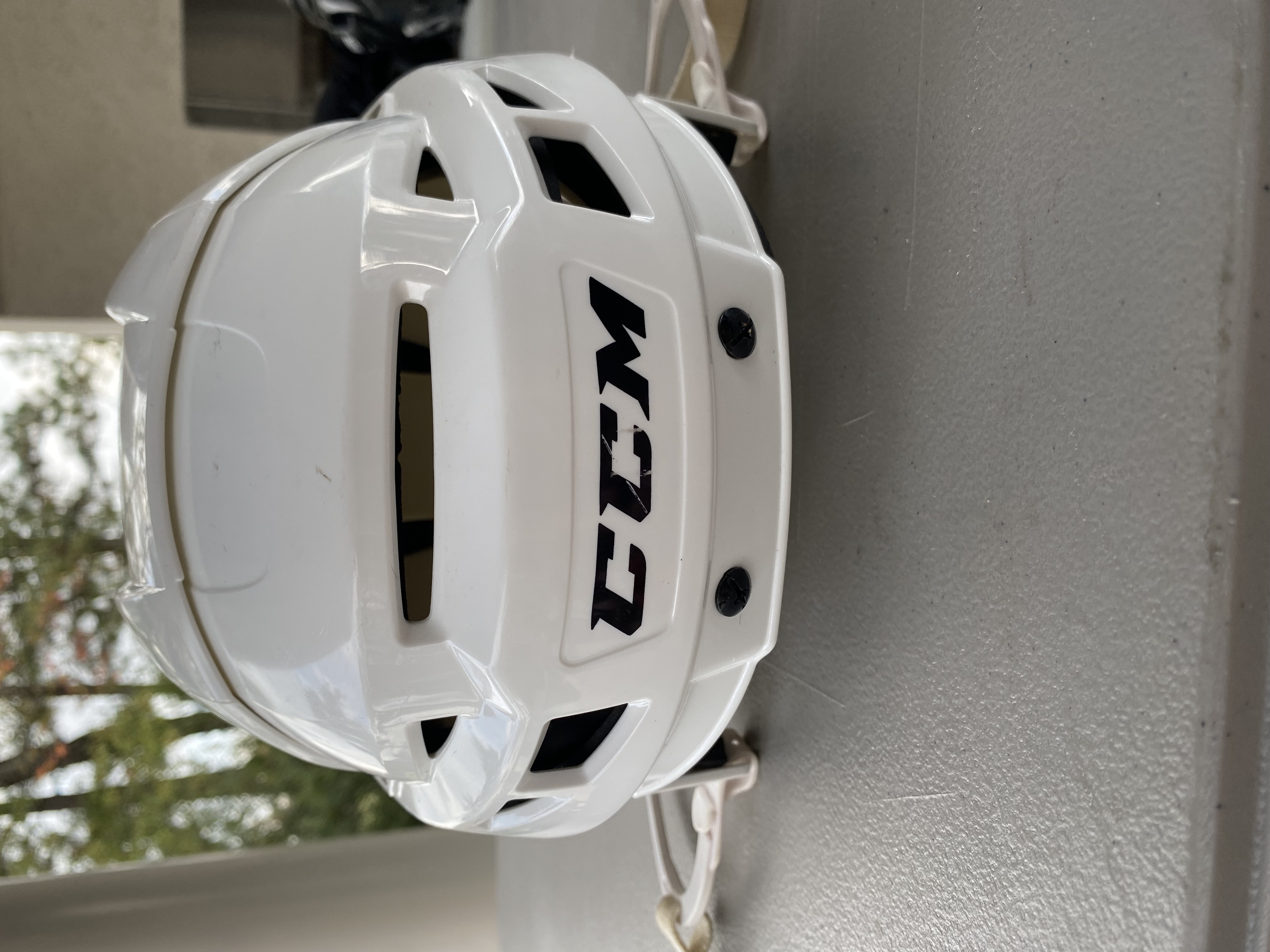 CCM Vector V08 Pro Stock Hockey Helmet Medium White 3518 | SidelineSwap