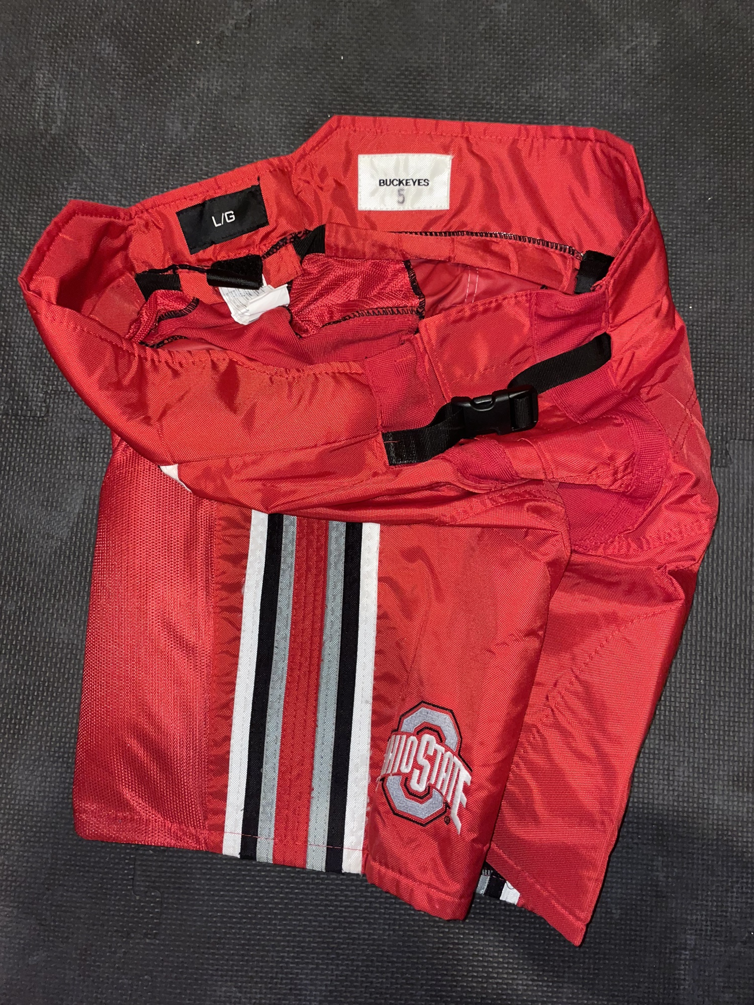 Nike Red Ohio State Buckeyes Hockey Pant Shell Large Pro Stock Supreme ...