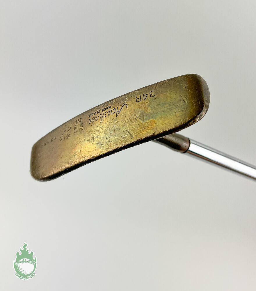 Used Right Handed Acushnet Bullseye Wide Flange 34R 34" Steel Putter ...