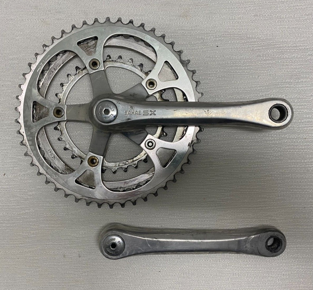 Vintage SR Sakae SX 170mm 50/44/32 Aluminum Triple Crankset w/Dust Caps ...