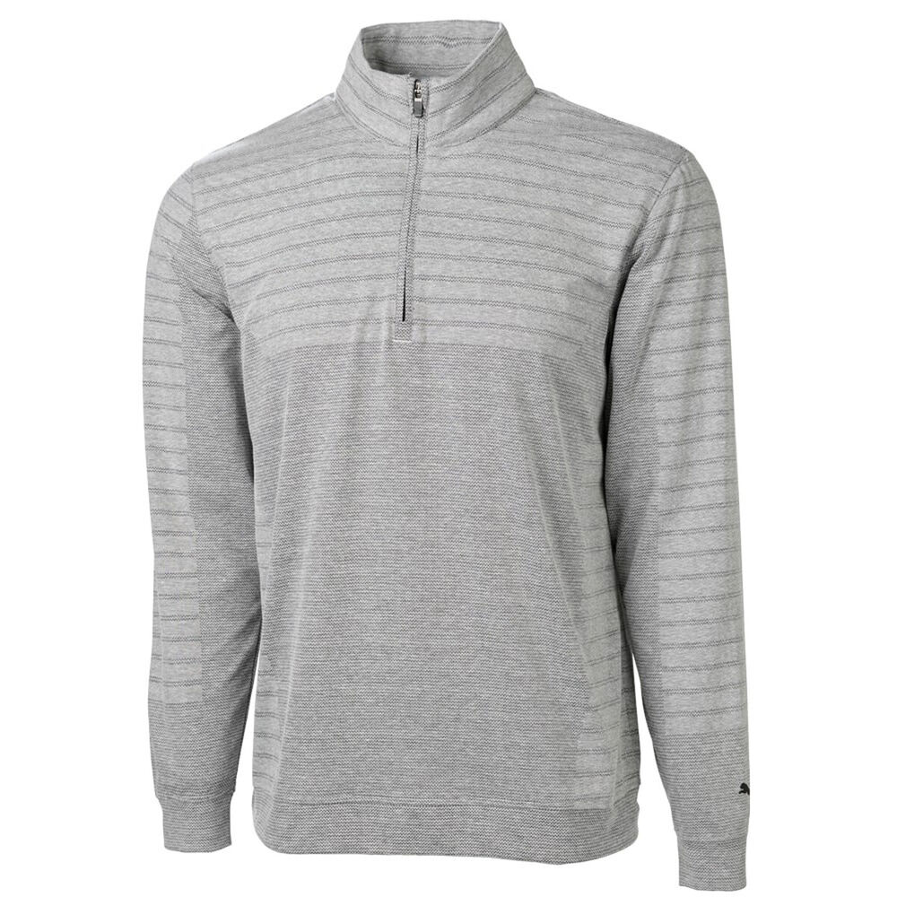 NEW Puma Mapped ¼ Zip Quiet Shade Grey Golf Jacket/Pullover Mens Medium ...