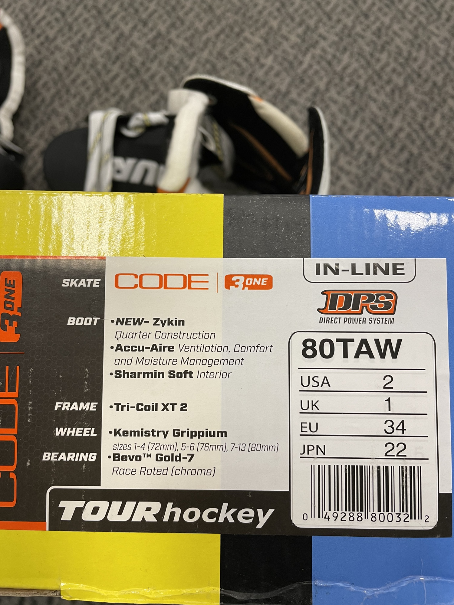 TOUR Code 3.One size 2 regular width roller hockey skate | SidelineSwap