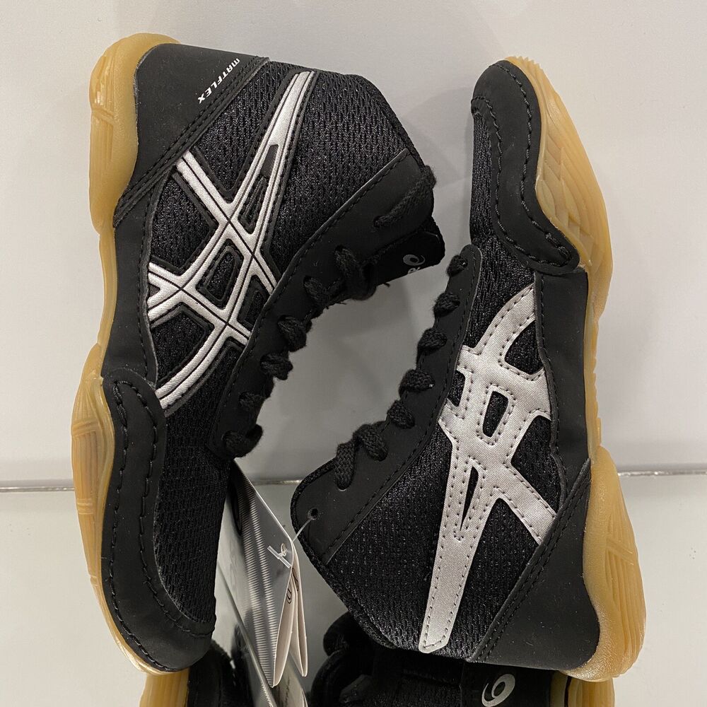 Asics Wrestling Sneakers Boys 11K Athletic Shoes Indoor High Top Black ...