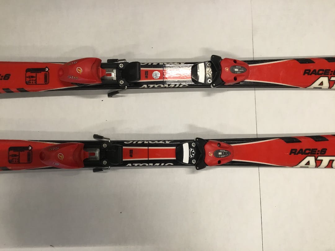 Used Atomic Race 6 130 Cm Boys' Downhill Ski Combo | SidelineSwap