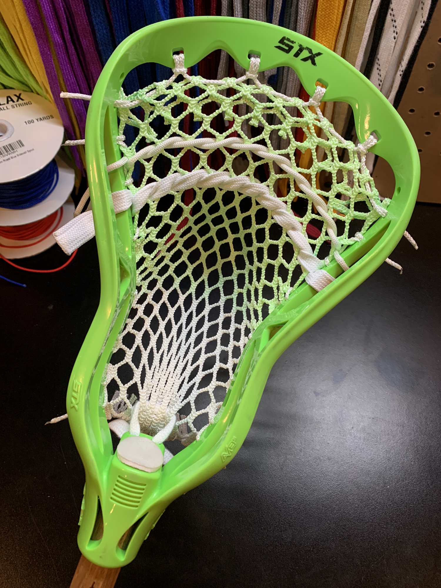 Barely Used CUSTOM Strung STX AV8U Lacrosse Head w/ semi-soft mesh and ...
