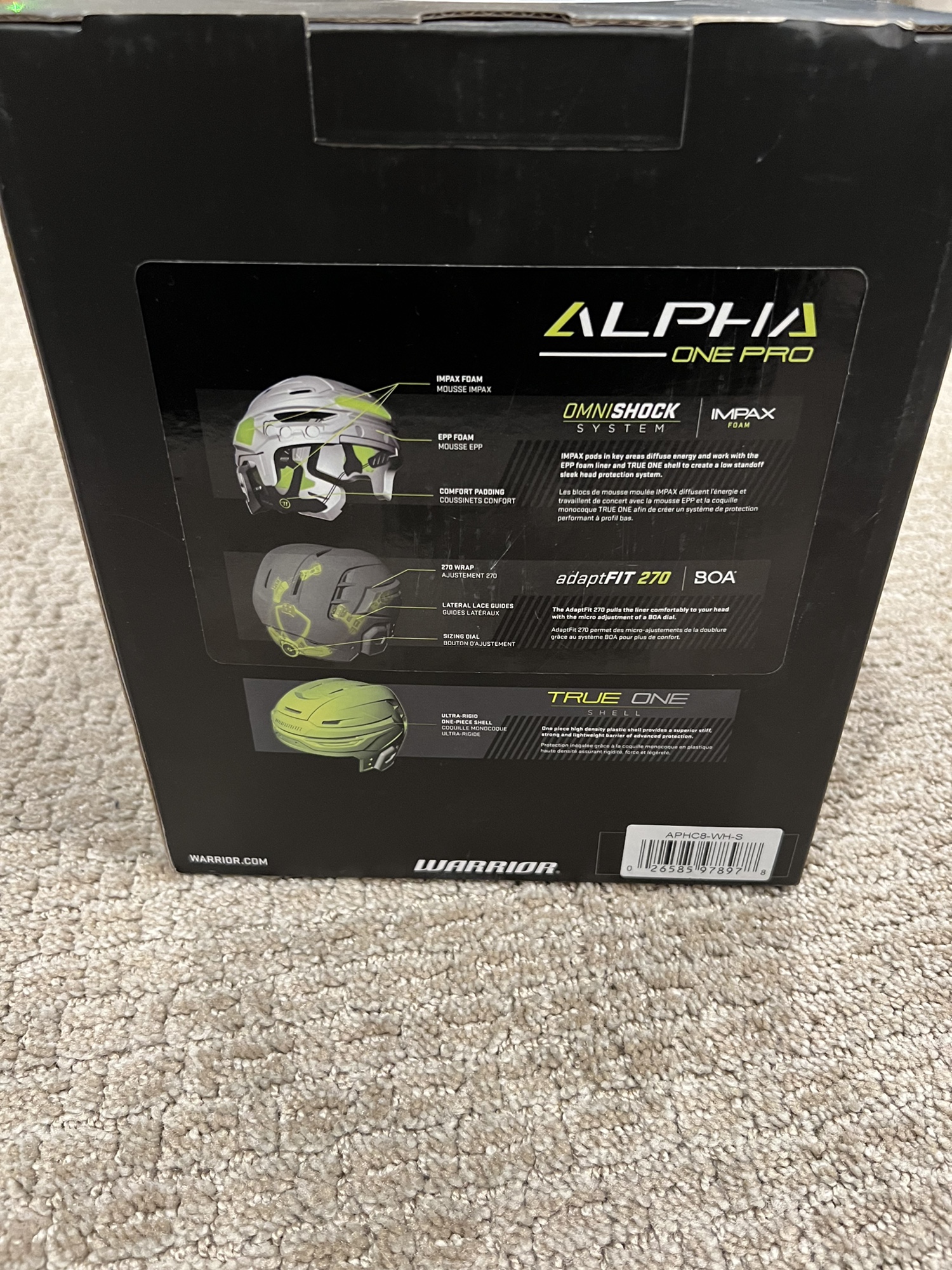 New Small Warrior Alpha One Pro Helmet | SidelineSwap