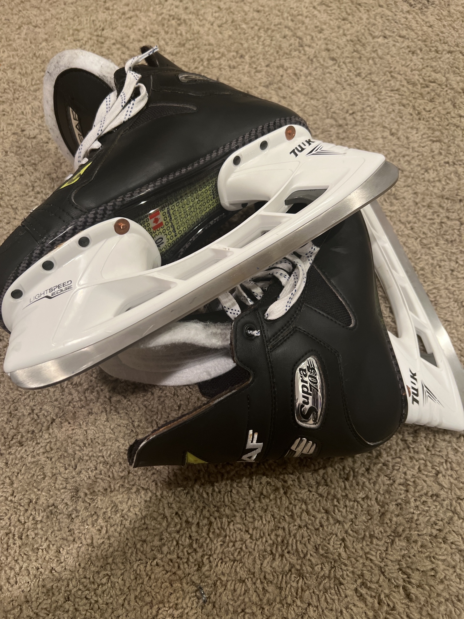 New Graf Wide Width Pro Stock Size 10 Supra 705 Hockey Skates ...
