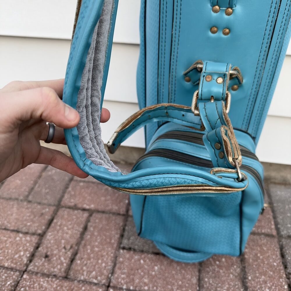 Vintage Ron Miller Pro Model 6-Way Divider Teal Vibrant Blue Leather ...