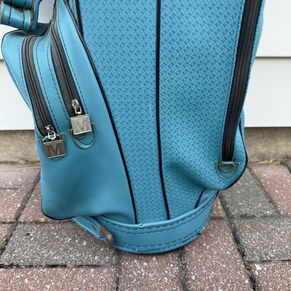 Vintage Ron Miller Pro Model 6-Way Divider Teal Vibrant Blue Leather ...