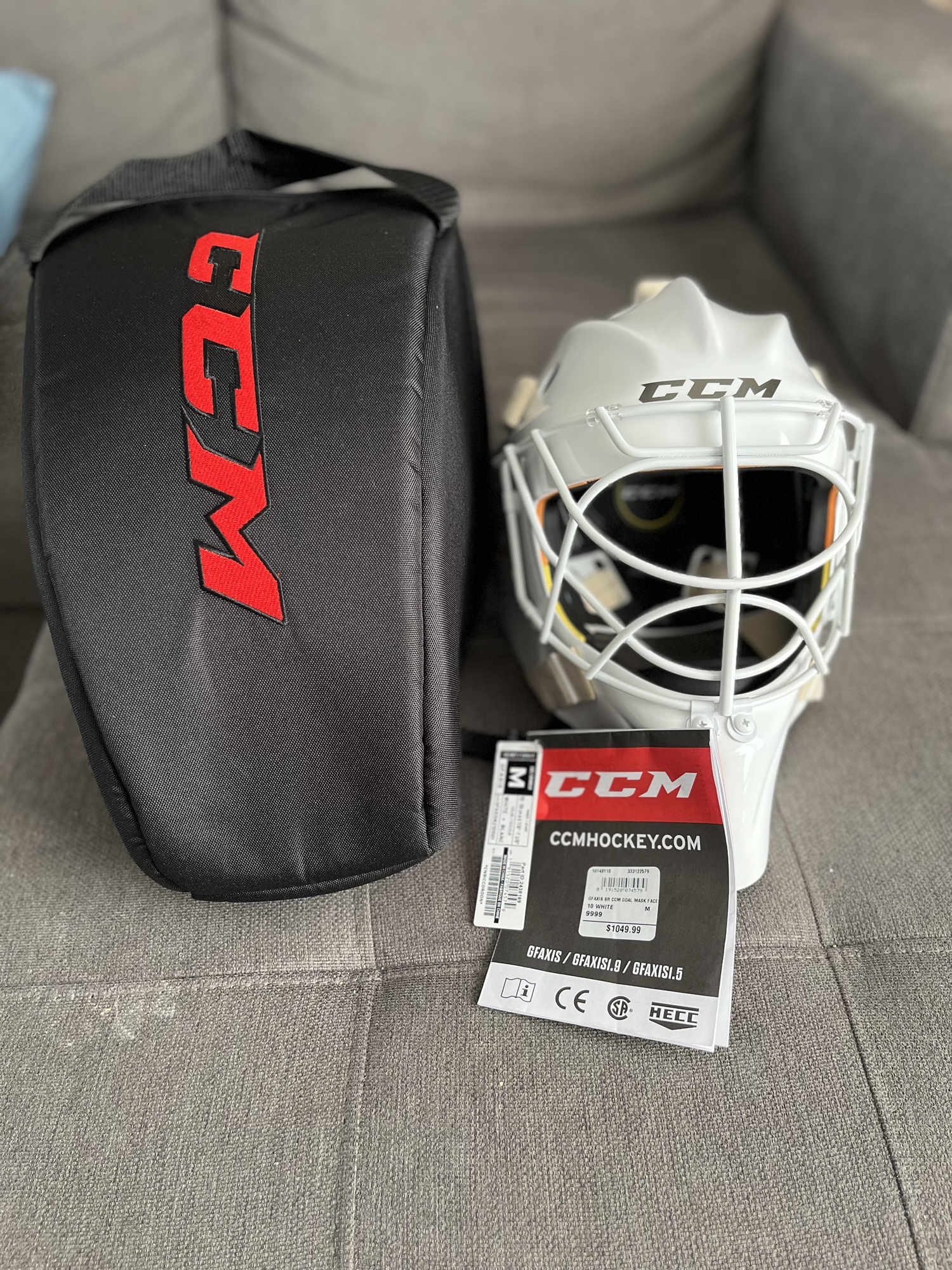 New CCM Axis Pro Goalie Mask with Cat Eye Cage | SidelineSwap