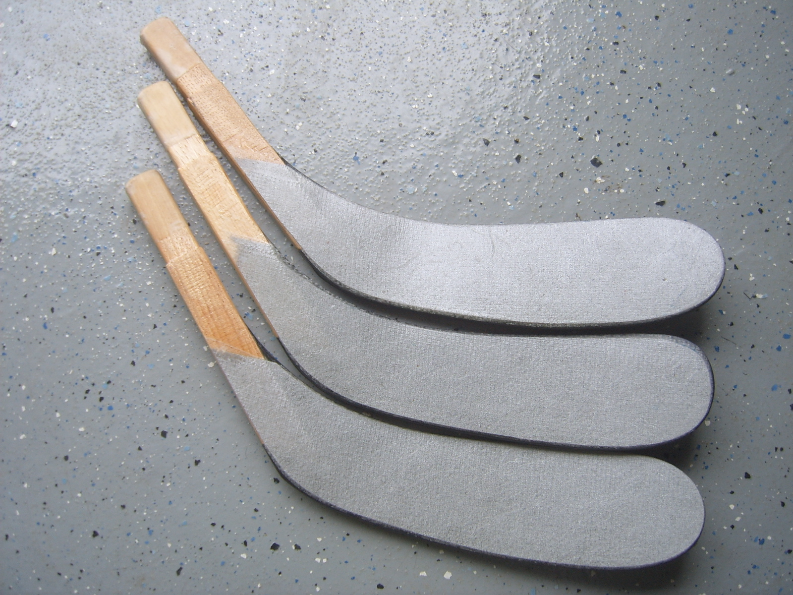 New set of 3 Bauer Fusion Fiber Left Handed (LH) Hockey Stick Blades ...