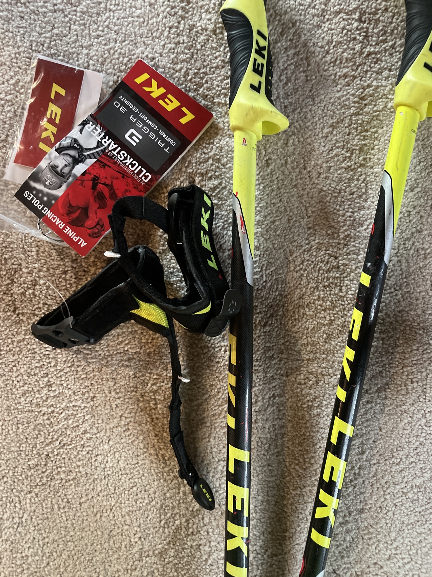 Leki Slalom Racing Poles W/ New Clip on Straps | SidelineSwap