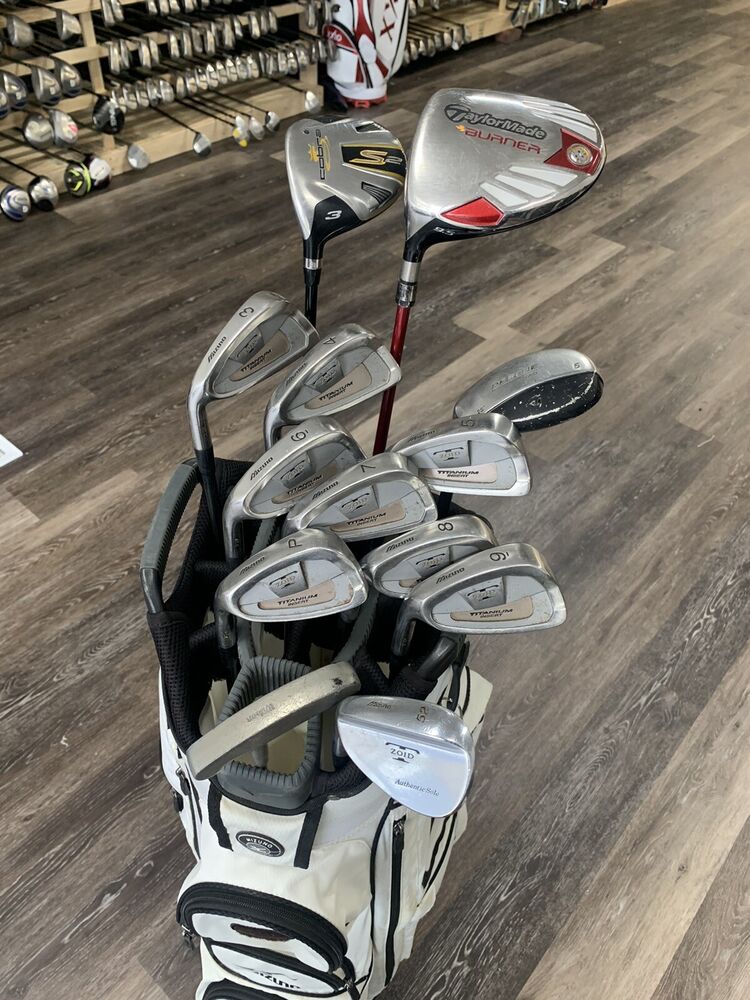 Complete Set of Left-Handed Golf Clubs - Taylormade, Mizuno, Cobra ...