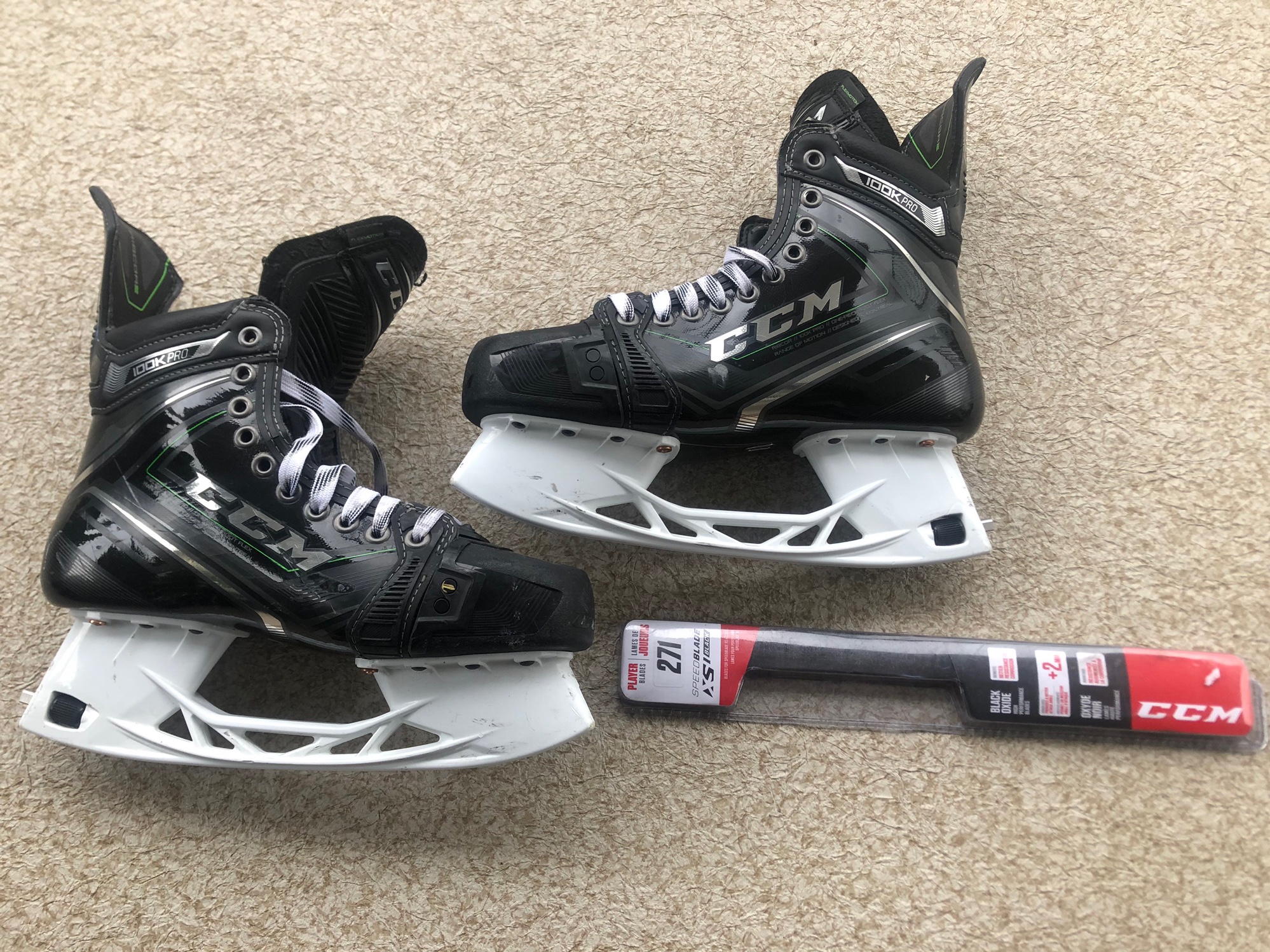 Senior Used CCM RibCor 100k Pro Hockey Skates Extra Wide Width Size 8.5 ...