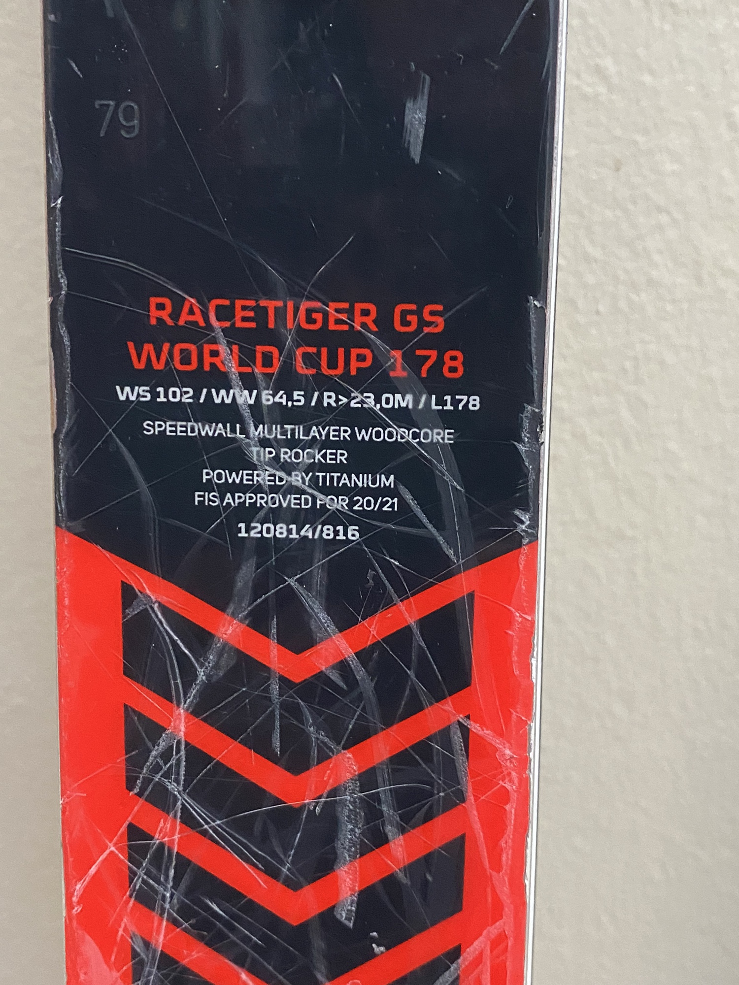 USED 2021 FIS Legal VOLKL RACETIGER GS 178 WORLD CUP Without Bindings ...